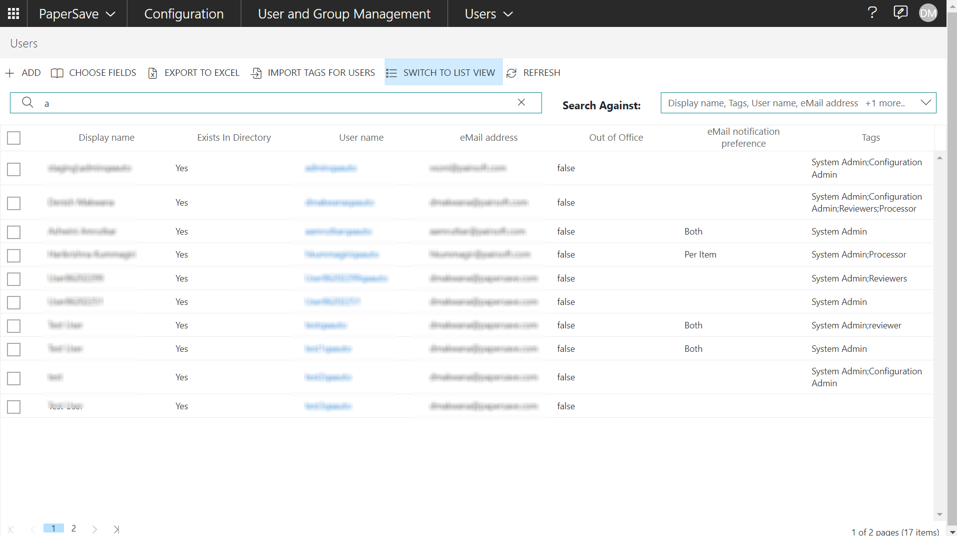 Managing User